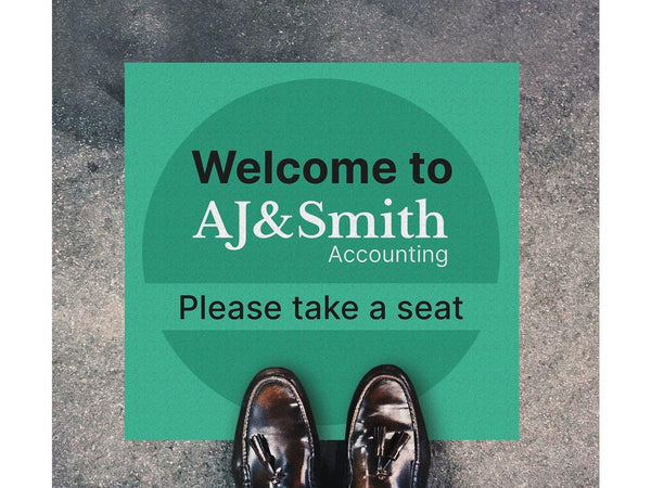 Floor Graphics Printing - First Stop Signs Print